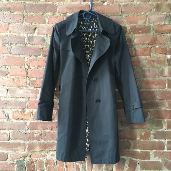 Ann Taylor | Jackets & Coats | Ann Taylor Small Trench Coat Black With ...